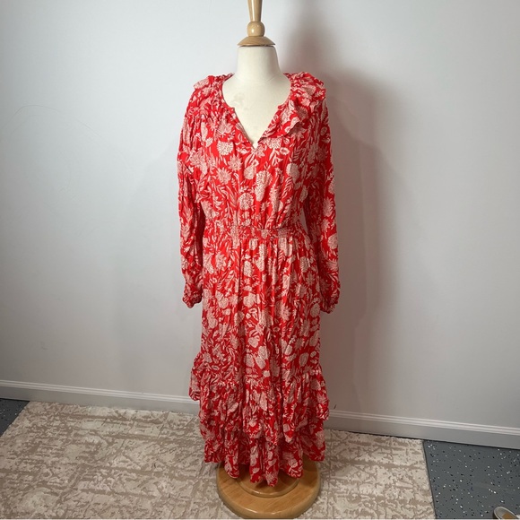 Universal Thread | Dresses | Universal Thread Long Sleeve Tiered Ruffle ...